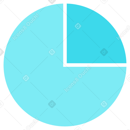 Blue pie chart Illustration in PNG, SVG