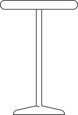 Single leg coffee table Illustration in PNG, SVG