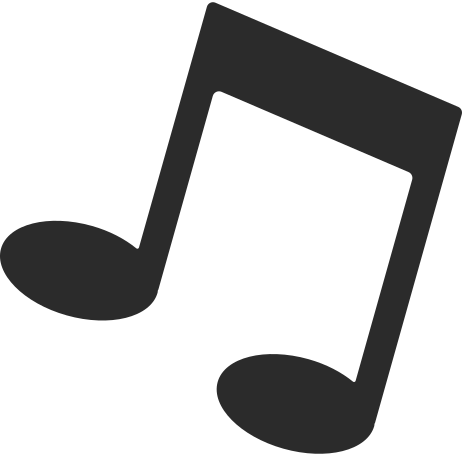 Black double note Grafik als PNG, SVG