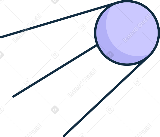 Sputnik Illustration in PNG, SVG