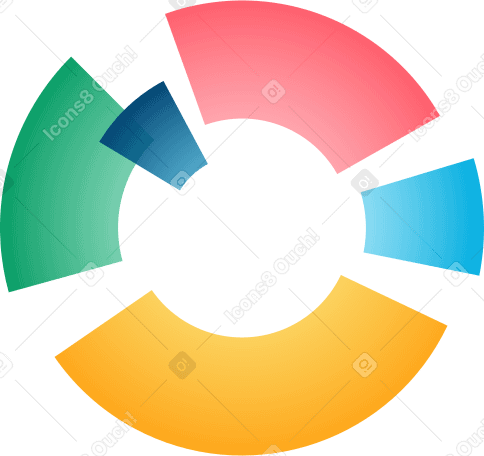 Colorful circle diagram Illustration in PNG, SVG