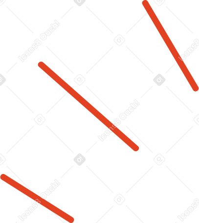 Three red lines Illustration in PNG, SVG