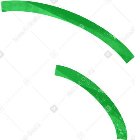 Two green line Illustration in PNG, SVG
