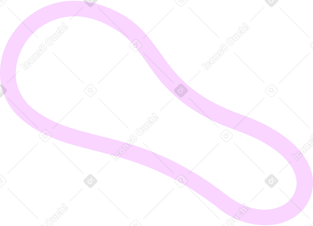 PNG 및 SVG의 Long pink outline cloud 일러스트