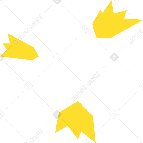 Abstract shapes yellow Illustration in PNG, SVG