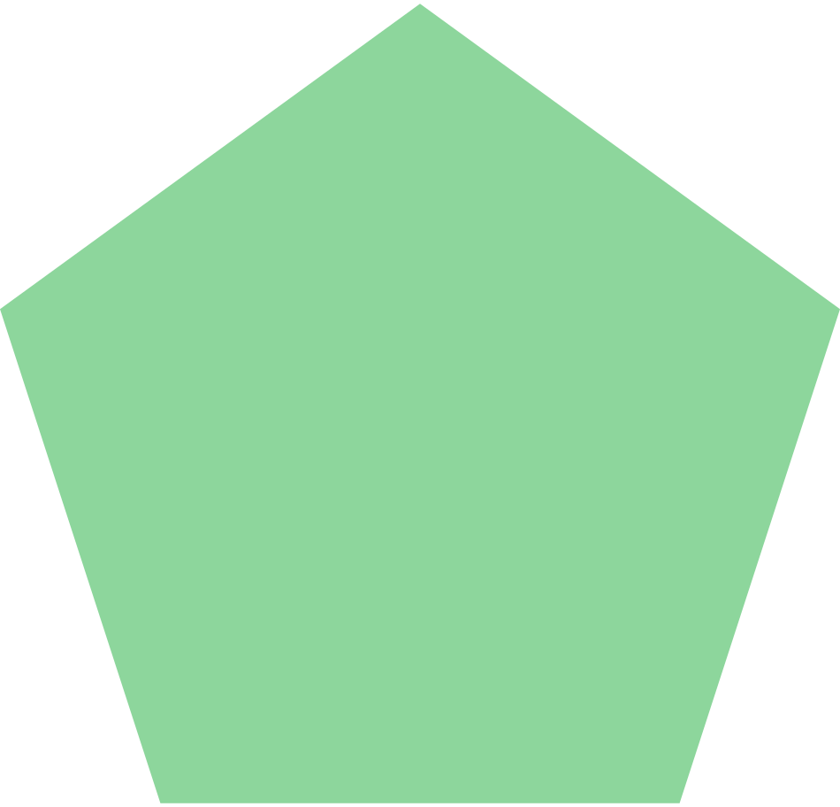 Green pentagon Illustration in PNG, SVG