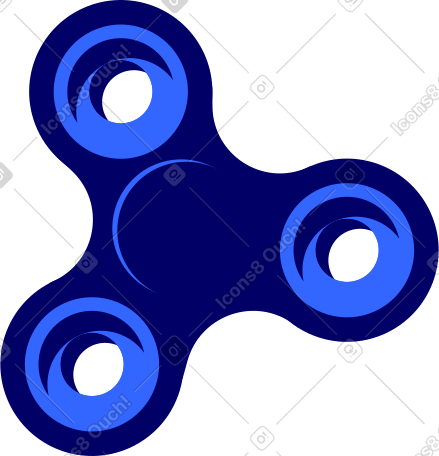 Spinner blue top view PNG, SVG