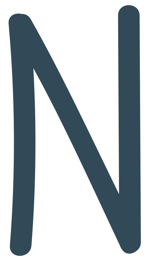 N dark blue Illustration in PNG, SVG