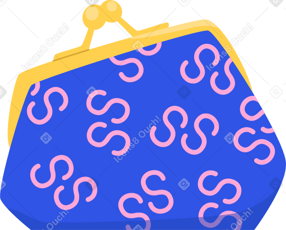 Blue wallet Illustration in PNG, SVG