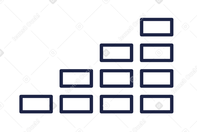 Cascading rectangles Illustration in PNG, SVG