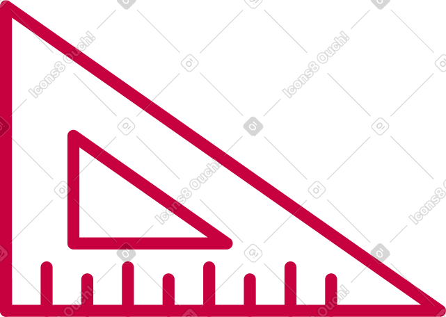 Triangular ruler PNG, SVG