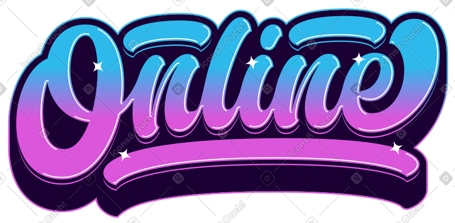 Letras en línea con sombra y texto degradado PNG, SVG