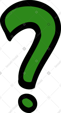 Green question mark PNG, SVG