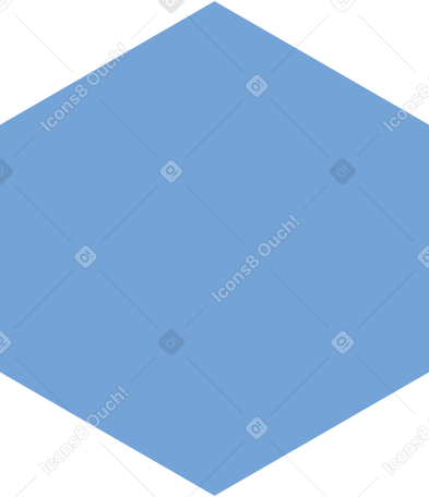 Blue hexagon Illustration in PNG, SVG
