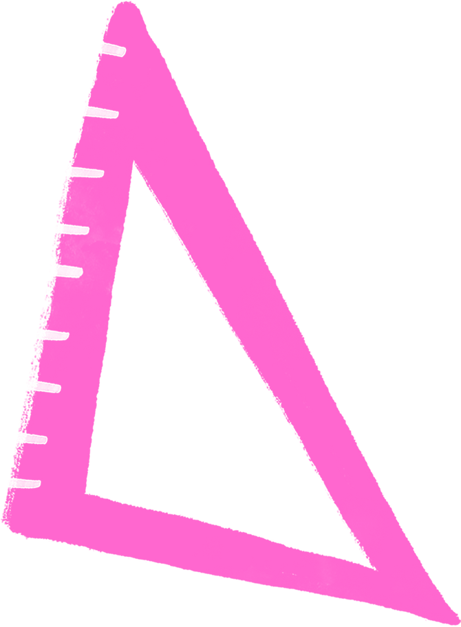 Pink set square Illustration in PNG, SVG