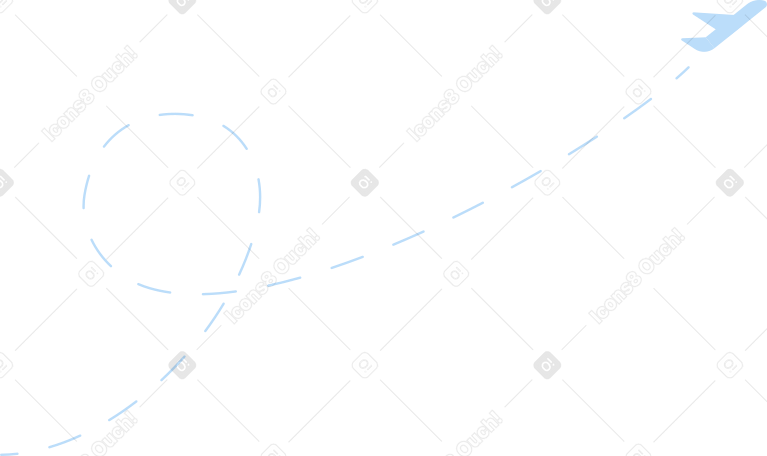 Dashed linear looping line Illustration in PNG, SVG