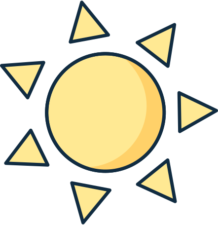 Little yellow sun Illustration in PNG, SVG