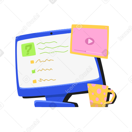 Computer Test Taking Clipart