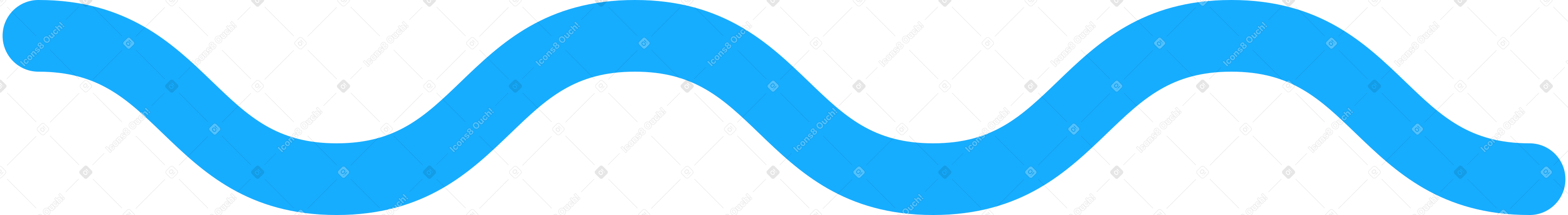 Ilustração de Linha ondulada azul em PNG e SVG