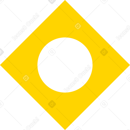 Rhombus with a circle inside PNG, SVG