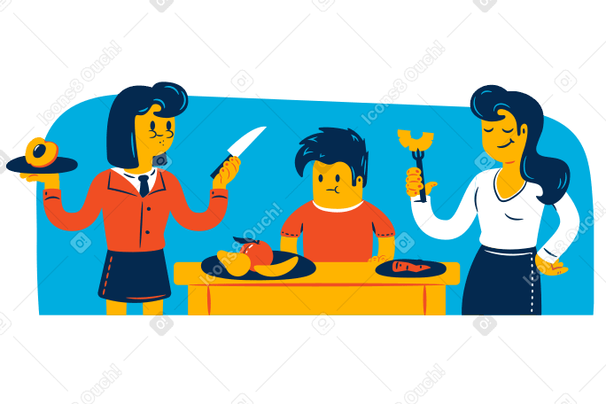 Vegetarian dinner Illustration in PNG, SVG