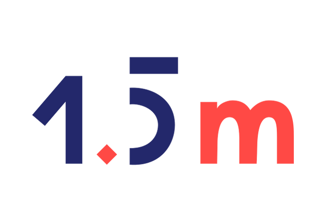 One and a half m Illustration in PNG, SVG