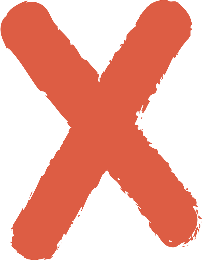 X sign Illustration in PNG, SVG