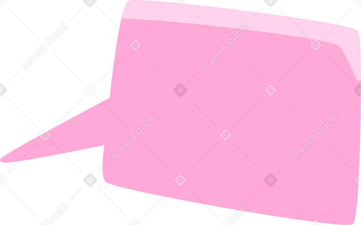 Pink speech bubble Illustration in PNG, SVG