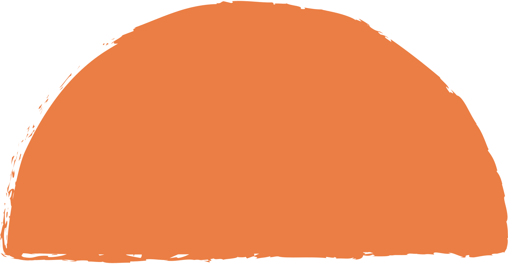Orange semicircle Illustration in PNG, SVG
