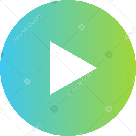 Gradient play button PNG, SVG