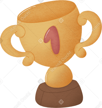 Winner gold cup first place prize Illustration in PNG, SVG