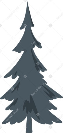 Dark gray tree Illustration in PNG, SVG