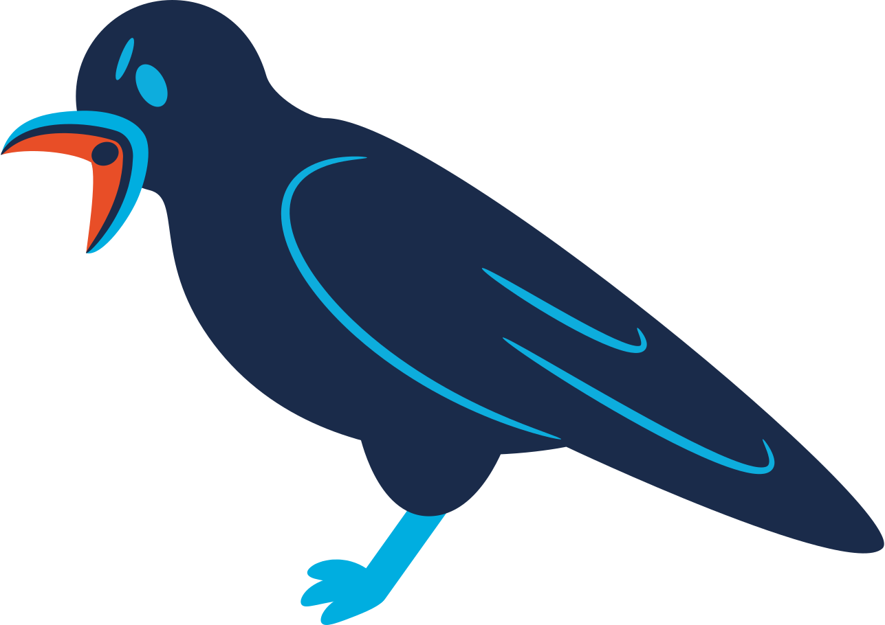 Raven screaming Illustration in PNG, SVG