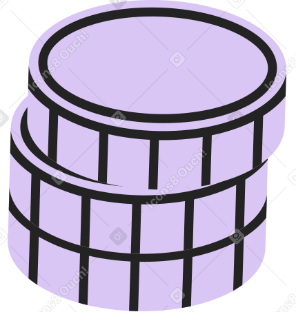 Few coins Illustration in PNG, SVG