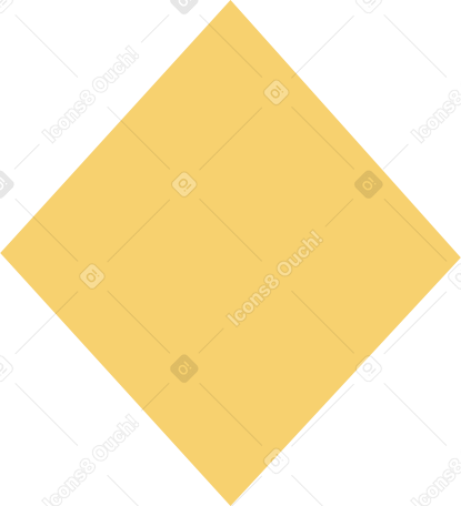 Yellow rhombus Illustration in PNG, SVG