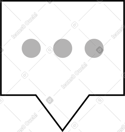 Bulle avec des points PNG, SVG