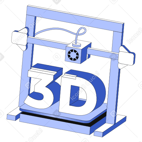 Lettering 3D in three d printer text PNG, SVG