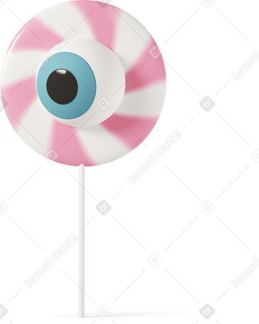 3D eye candy Illustration in PNG, SVG