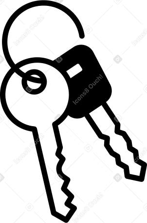 Two keys Illustration in PNG, SVG