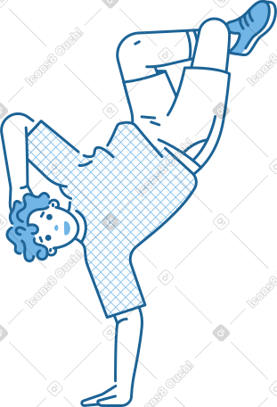Man standing on one hand PNG, SVG