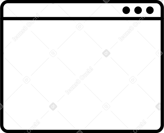 Browser window Illustration in PNG, SVG