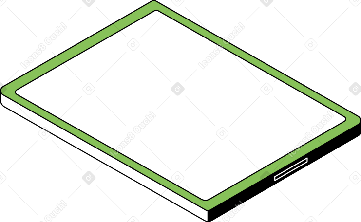 Tablet Illustration in PNG, SVG