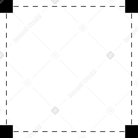 Dashed frame PNG, SVG