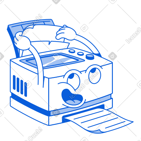 Loading paper into the printer animated illustration in GIF, Lottie ...