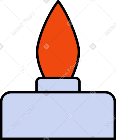 Alcohol burner Illustration in PNG, SVG