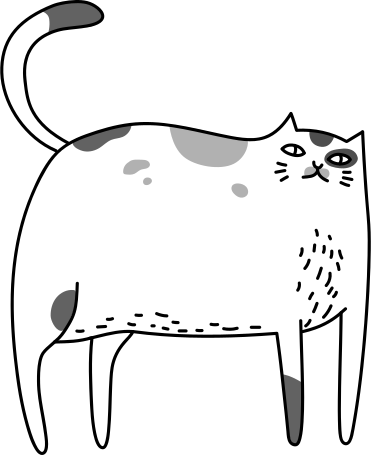 Standing cat Illustration in PNG, SVG