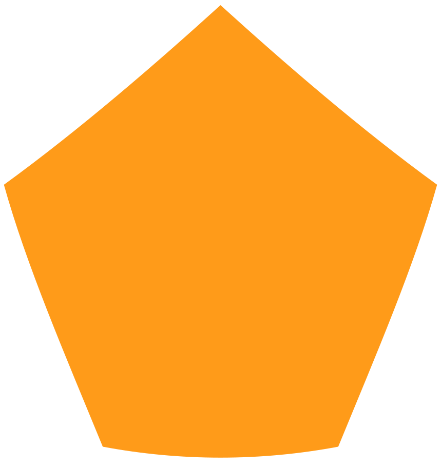 Pentagon yellow Illustration in PNG, SVG