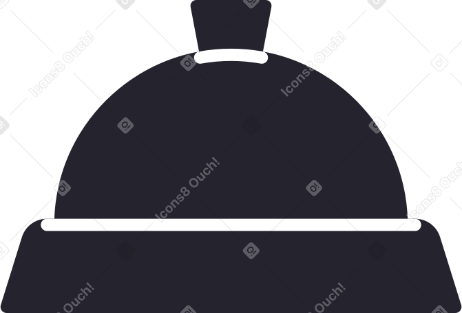 Black desk bell Illustration in PNG, SVG