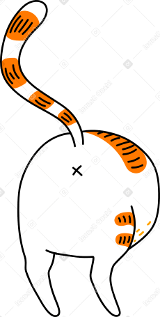 Cat's bum Illustration in PNG, SVG