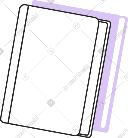 Two books PNG, SVG